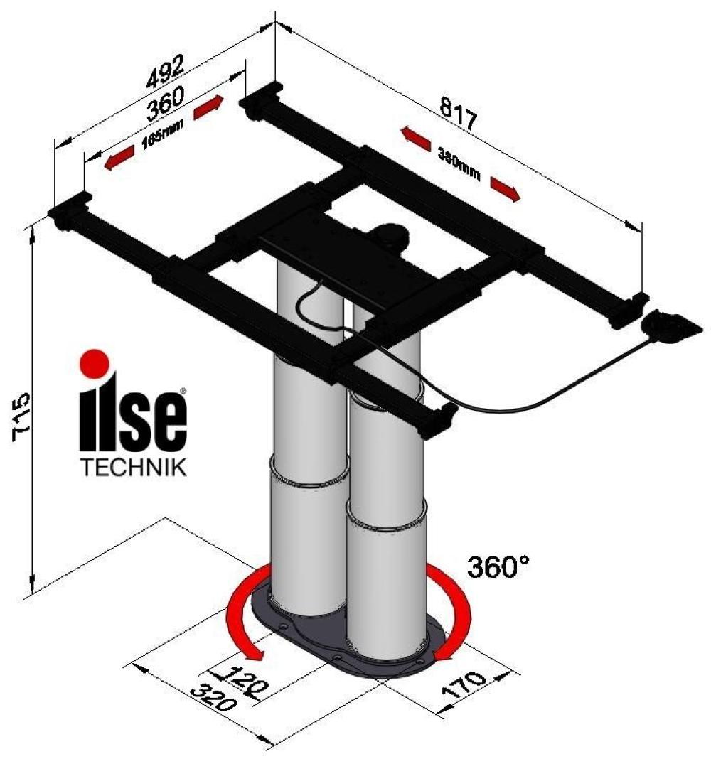 ILSE TECHNIK Karavan Masa Ayağı 5982SS10 Made in Germany